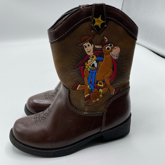 Disney | Shoes | Toy Story Pull On Cowboy Boots Brown Size 9 Toddler ...